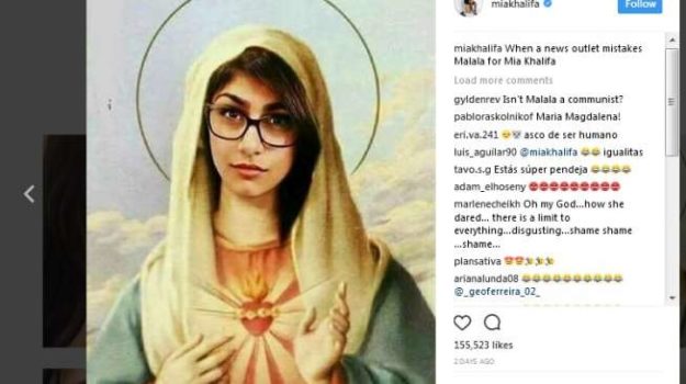 Ganti wajah Bunda Maria, Mia Khalifa dihujat di Instagram – Batok